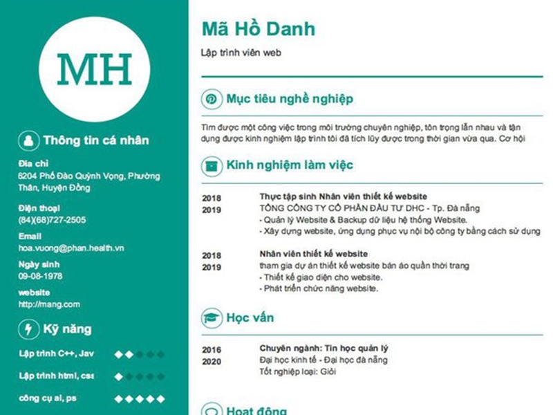 Tổng hợp CV tham khảo cho lập trình viên: sinh viên IT ai cũng cần