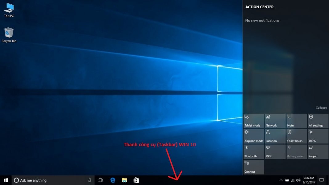 Hướng dẫn Cách ẩn thanh công cụ taskbar trên Win 10
