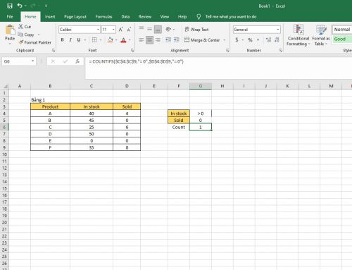 Cách dùng hàm Countif và hàm Countifs trong excel đơn giản