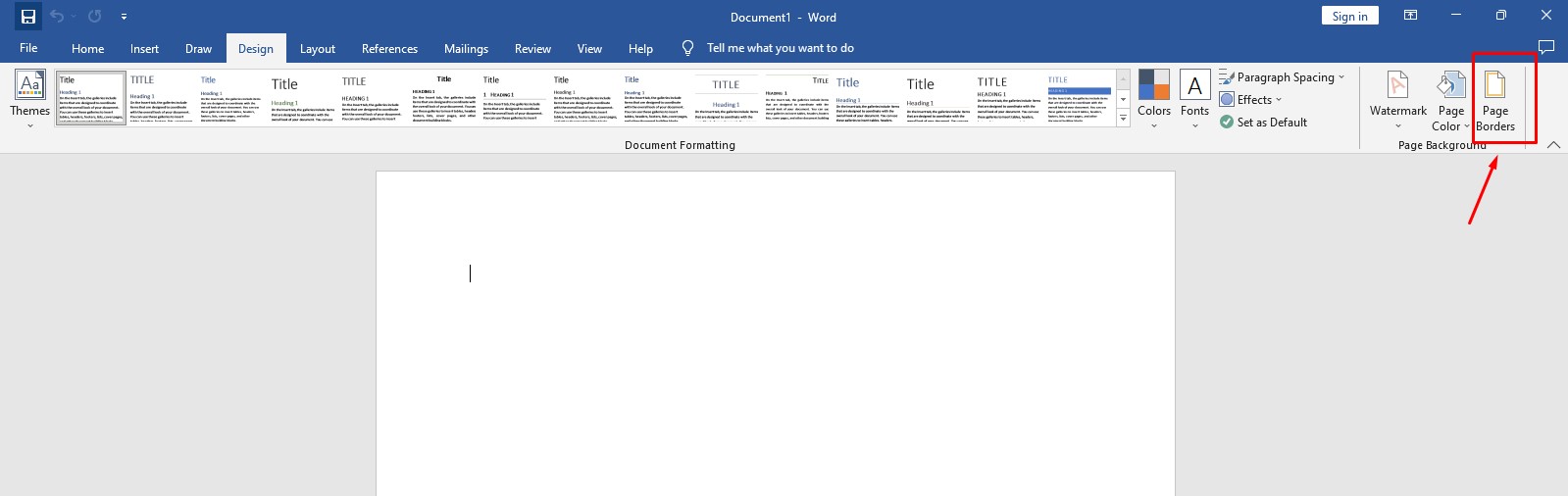 Cách tạo khung trong word cho toàn trang với Page Border