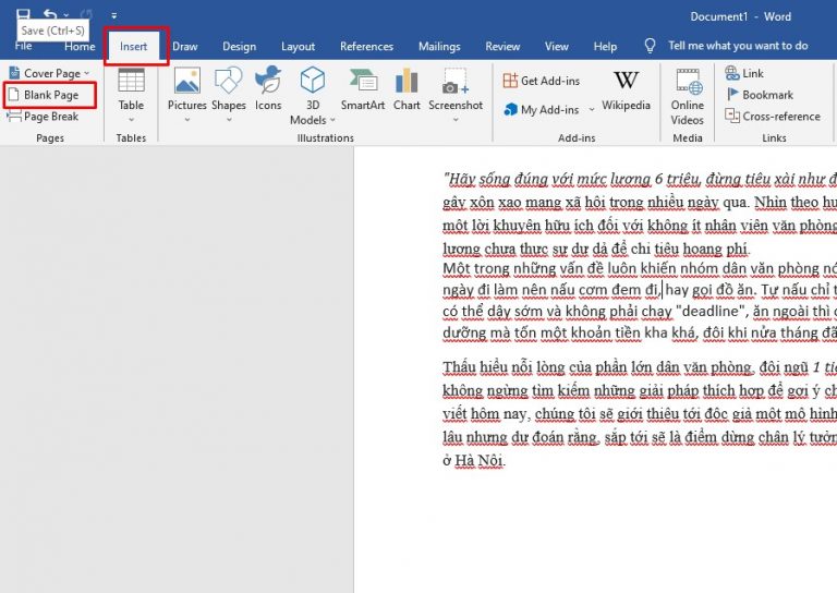 Tổng hợp 3 cách thêm trang trong word với mọi phiên bản Office